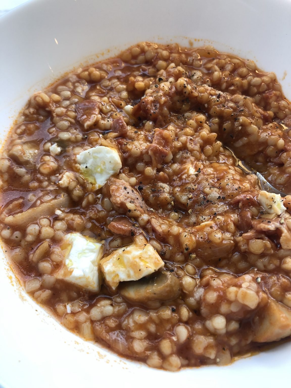 Trahana soup with Feta cheese and tomato! (and more...) | The Greek Food